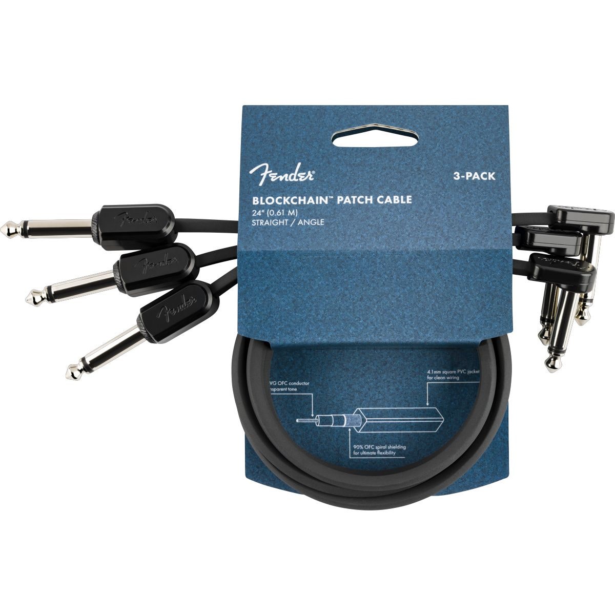 FENDER B-CHAIN PTCH CBL 3 PACK