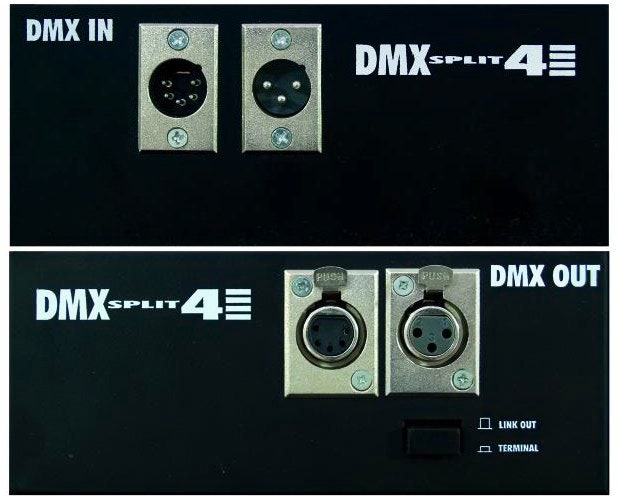 4-fold DMX splitter