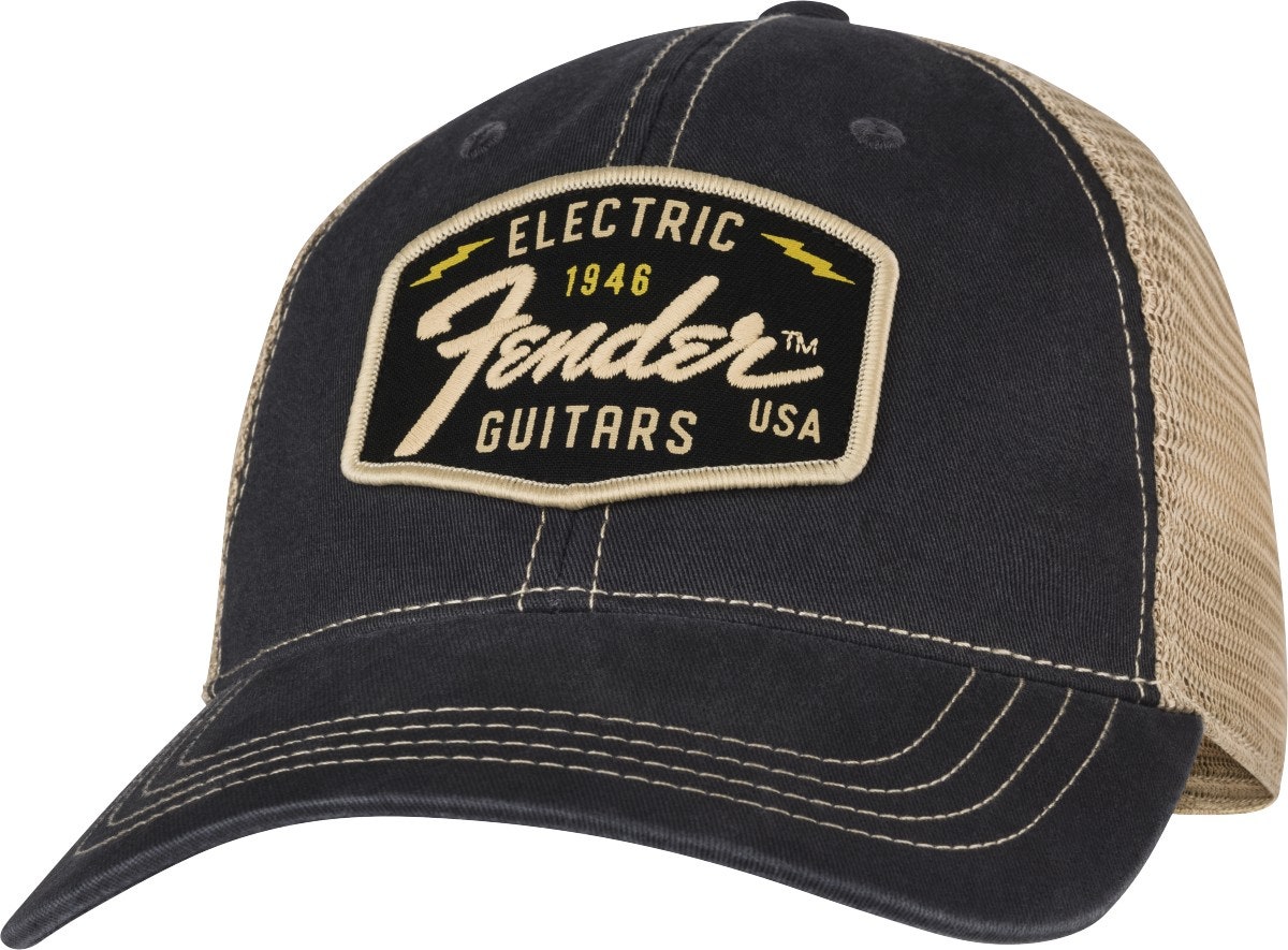 FENDER TRANLOGOPATCH HAT BK/ST